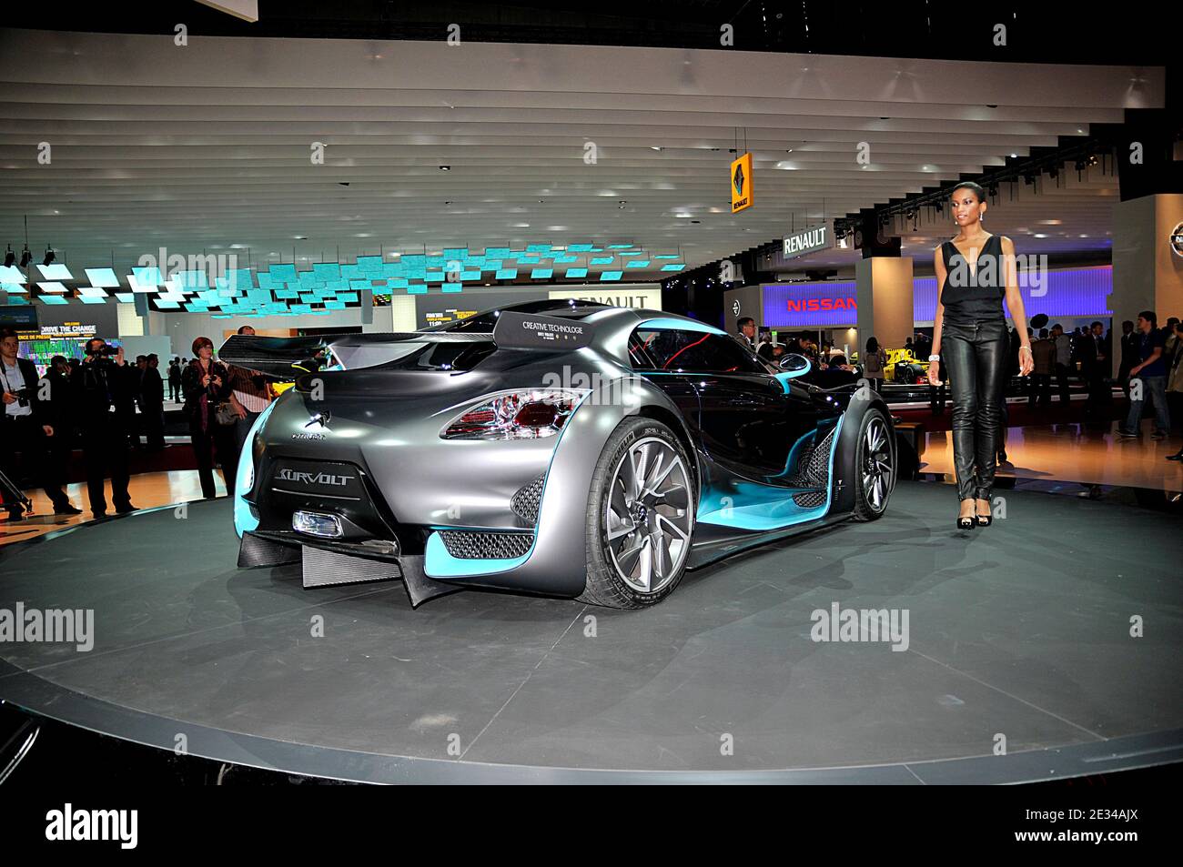 Concept of 100% Electromobile Racing Car Citroen Survolt at the Paris ...