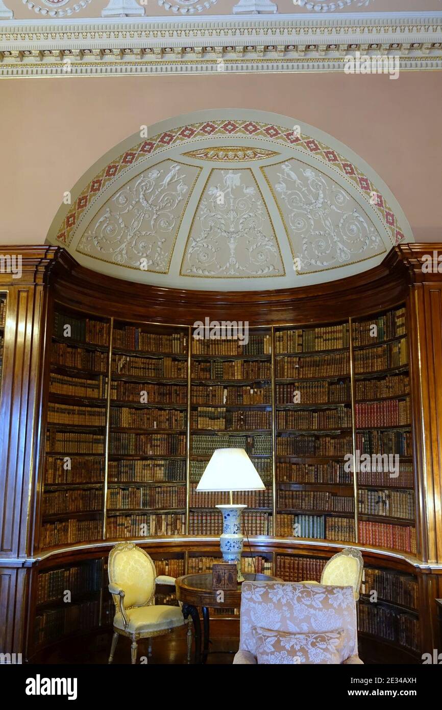 Main Library - Harewood House - West Yorkshire, England Stock Photo - Alamy