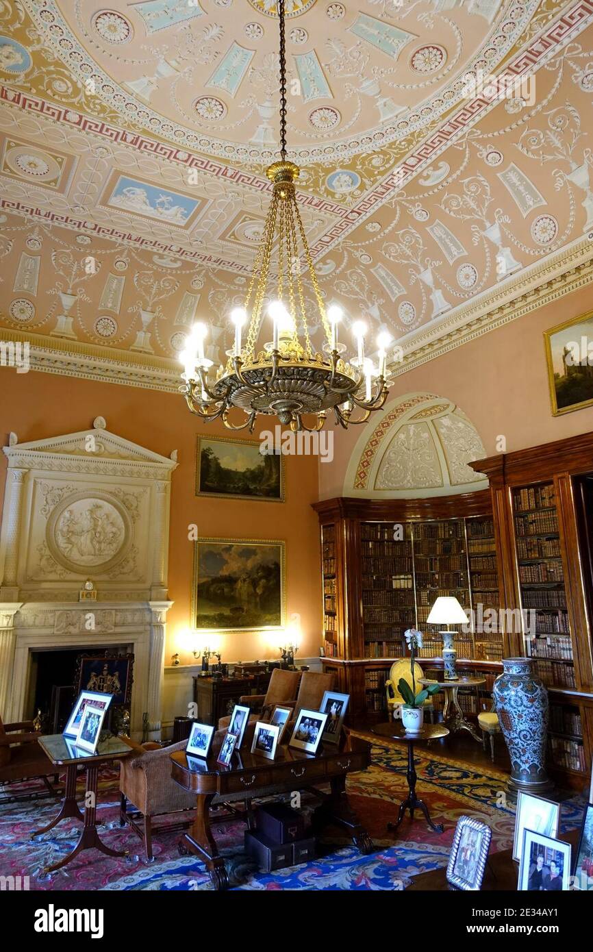 Main Library - Harewood House - West Yorkshire, England Stock Photo - Alamy