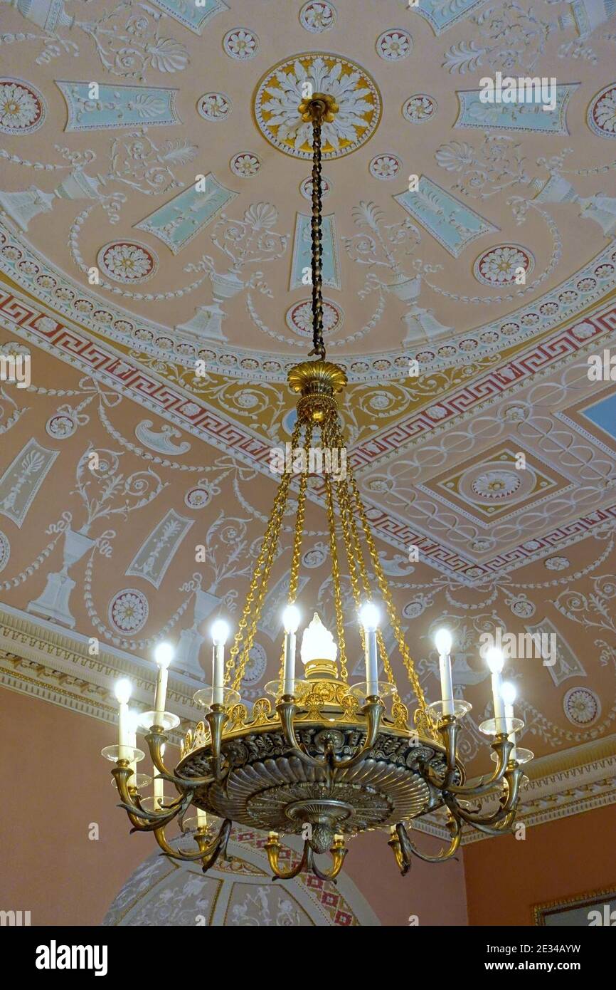 Main Library chandelier - Harewood House - West Yorkshire, England ...
