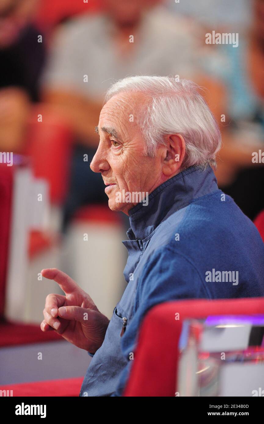 Charles Aznavour at the taping of Vivement Dimanche on September 1 ...