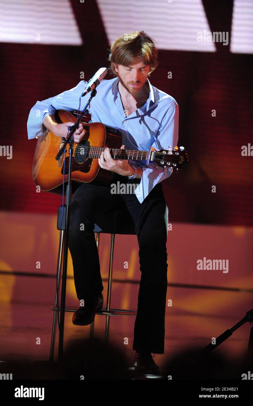 Nicolas Godin of the band Air at the taping of Vivement Dimanche on ...