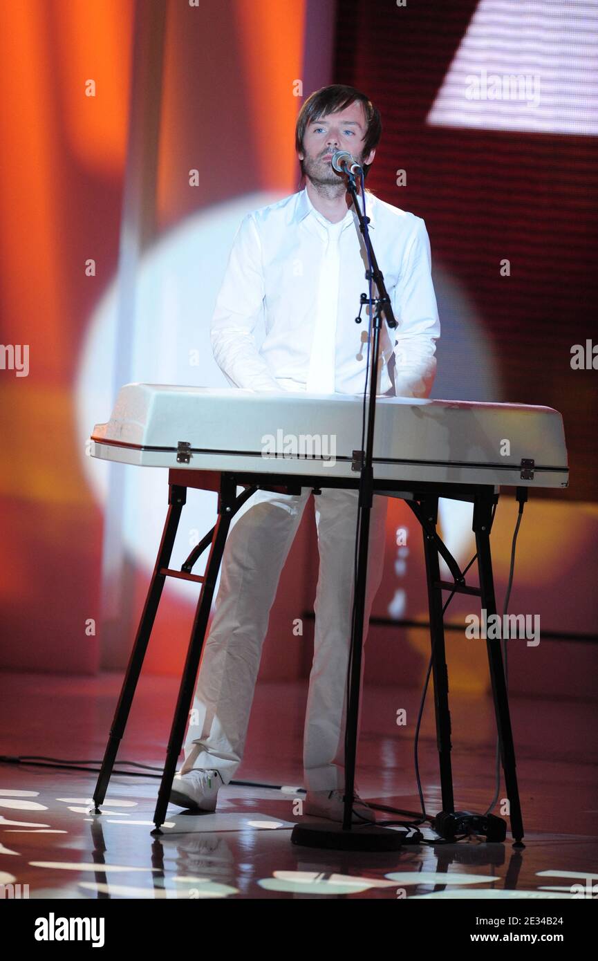 Jean-Benoit Dunckel of the band Air at the taping of Vivement Dimanche ...
