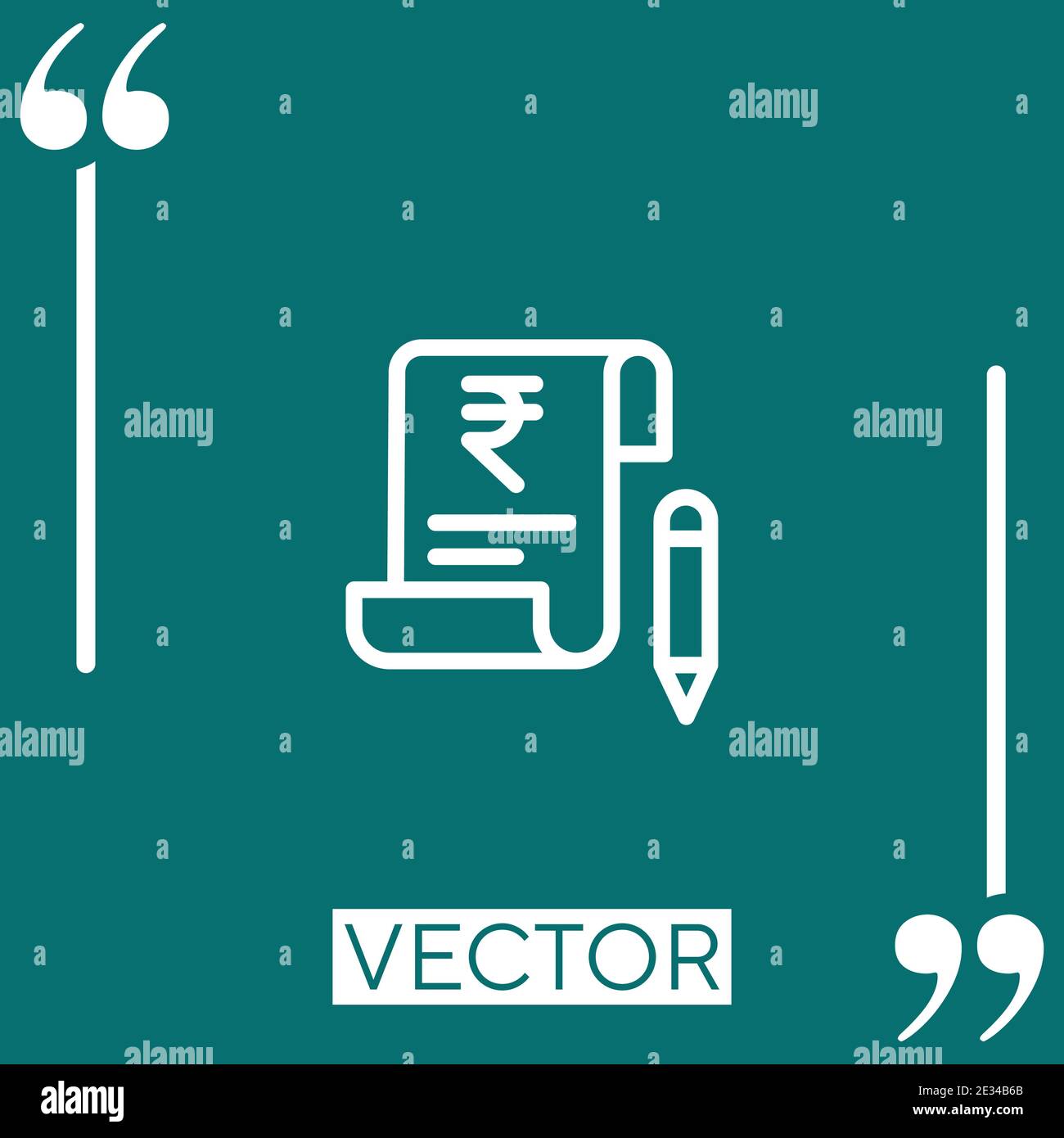 invoice vector icon Linear icon. Editable stroke line Stock Vector ...