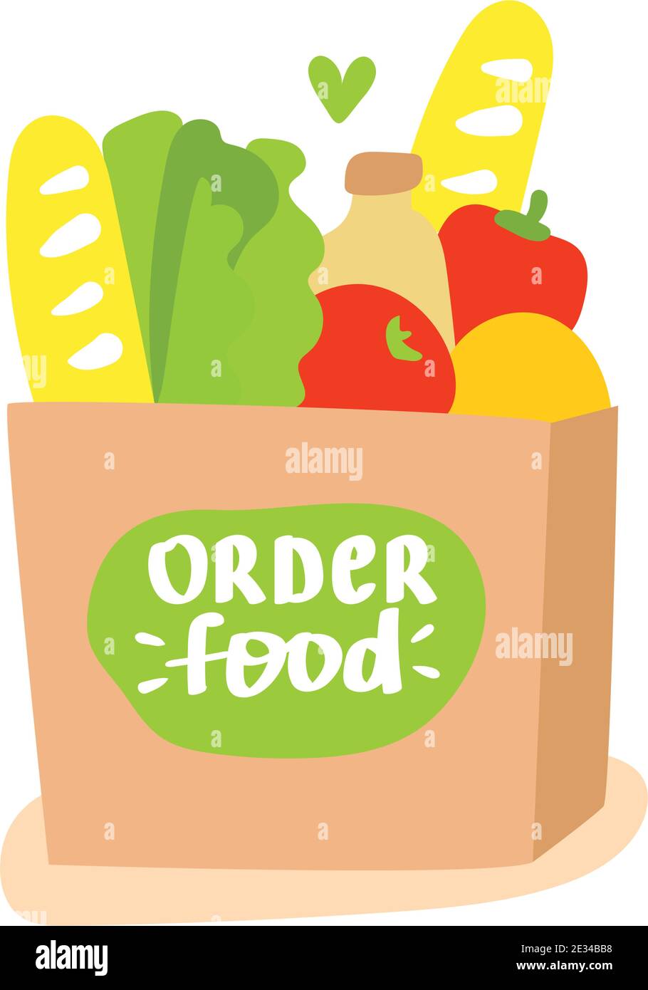 Online food delivery. Product and shopping, customer and receive ...