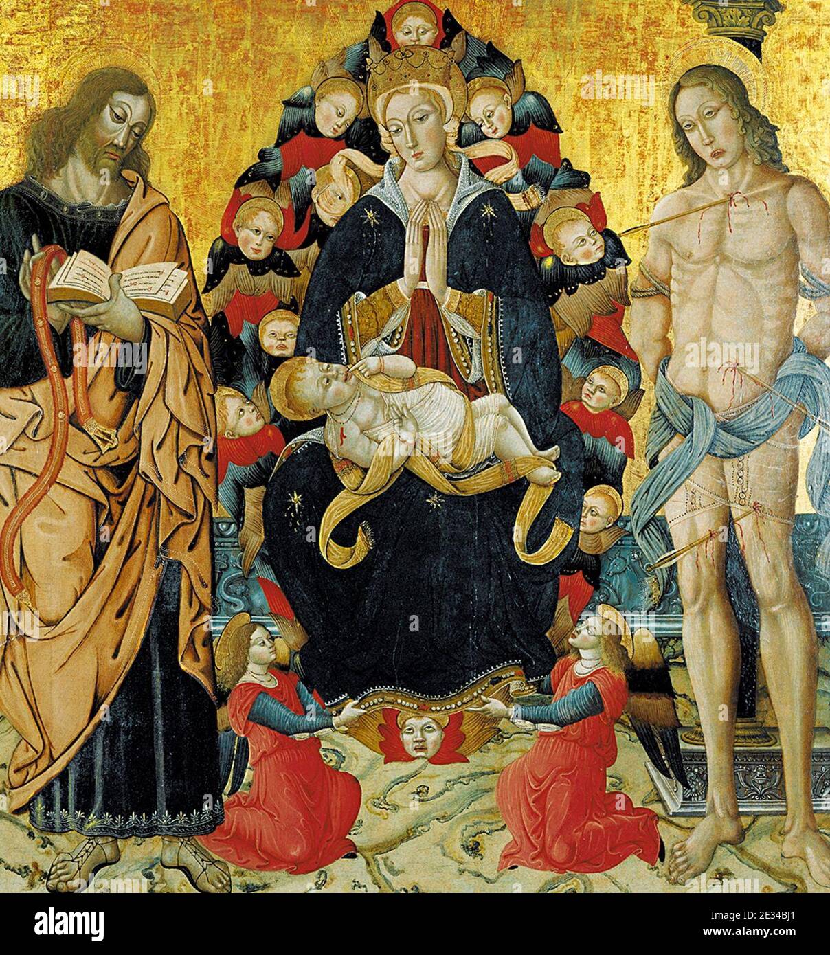 Madonna Assunta tra i santi Tommaso e Sebastiano - Matteo da Gualdo ...