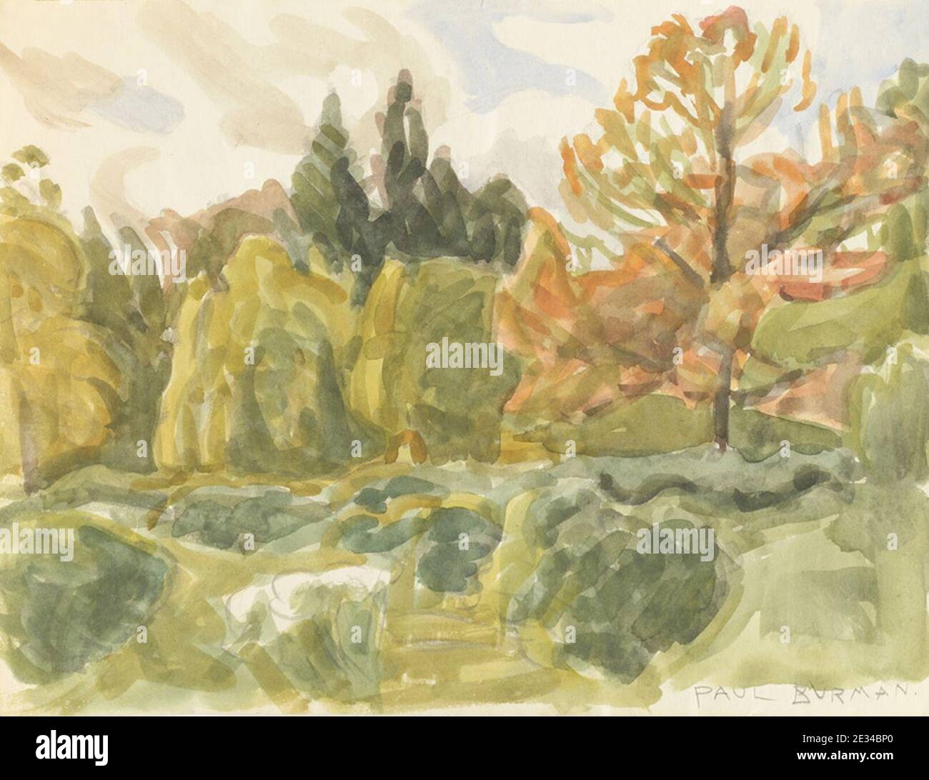 Maastiku visand, Paul Burman Stock Photo - Alamy