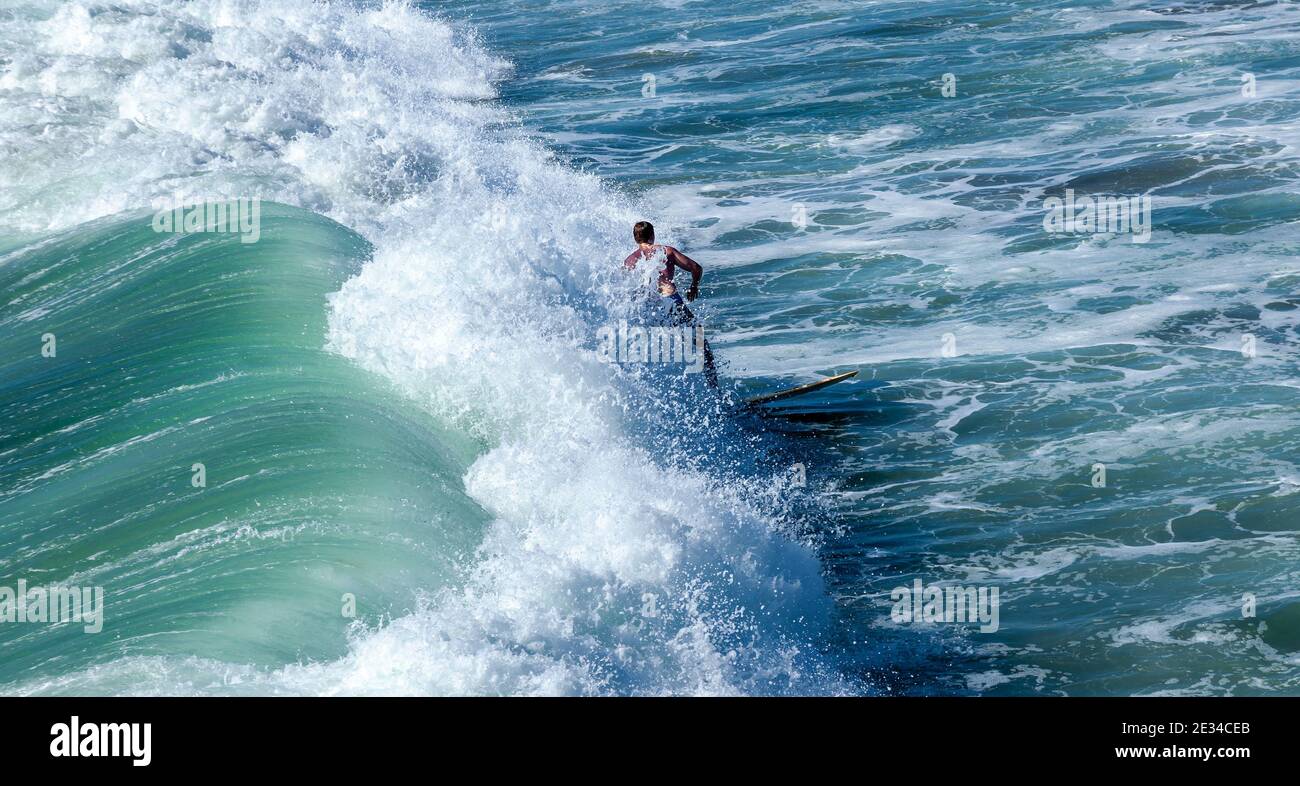 Surfer in water spray hi-res stock photography and images - Alamy