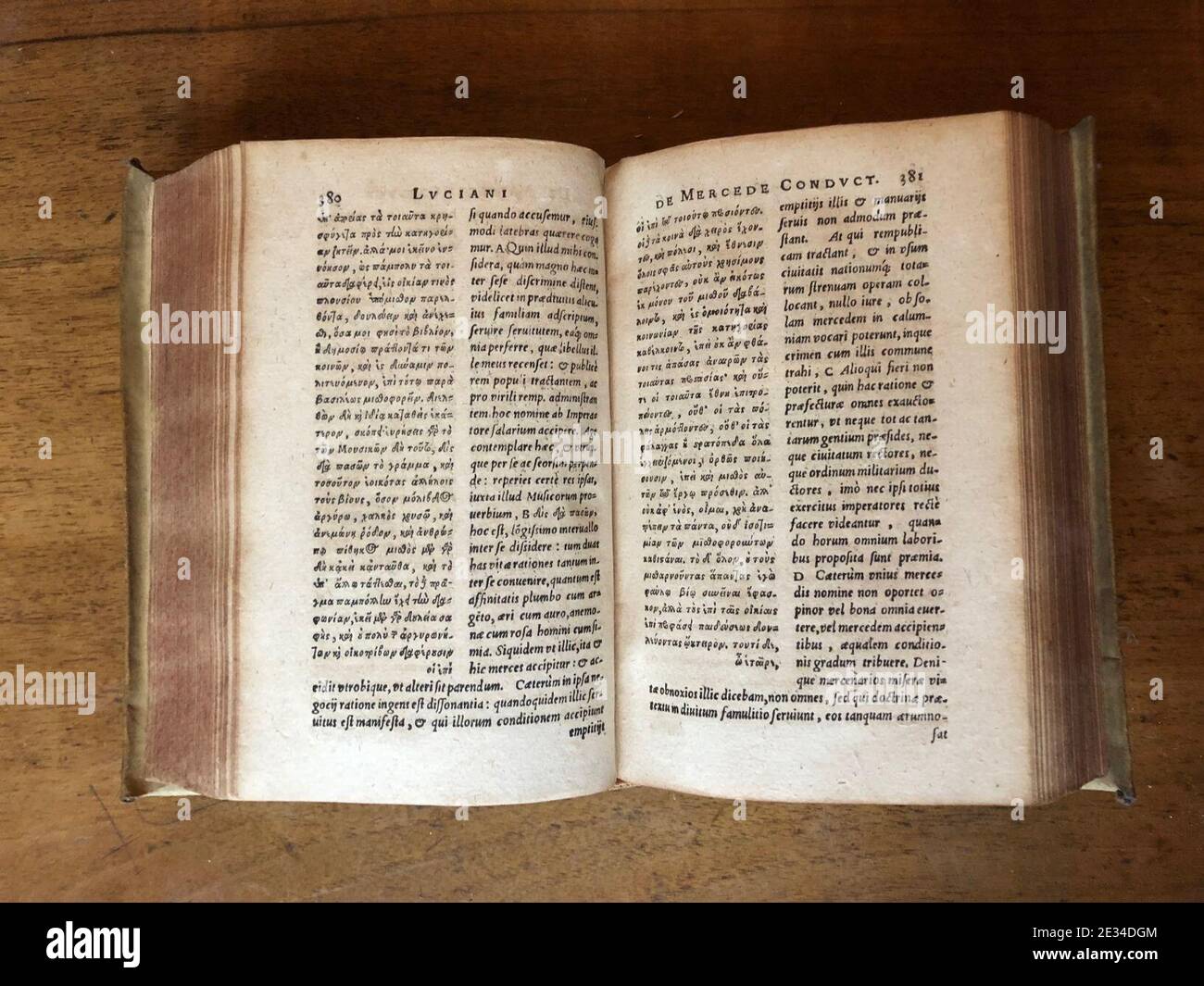 Lukian von Samosata Band I page Stock Photo - Alamy