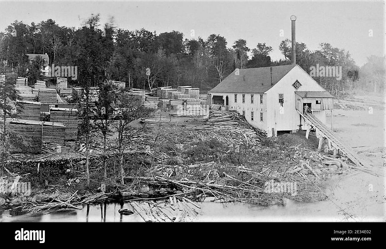 Historical lumber mill Black and White Stock Photos & Images - Alamy