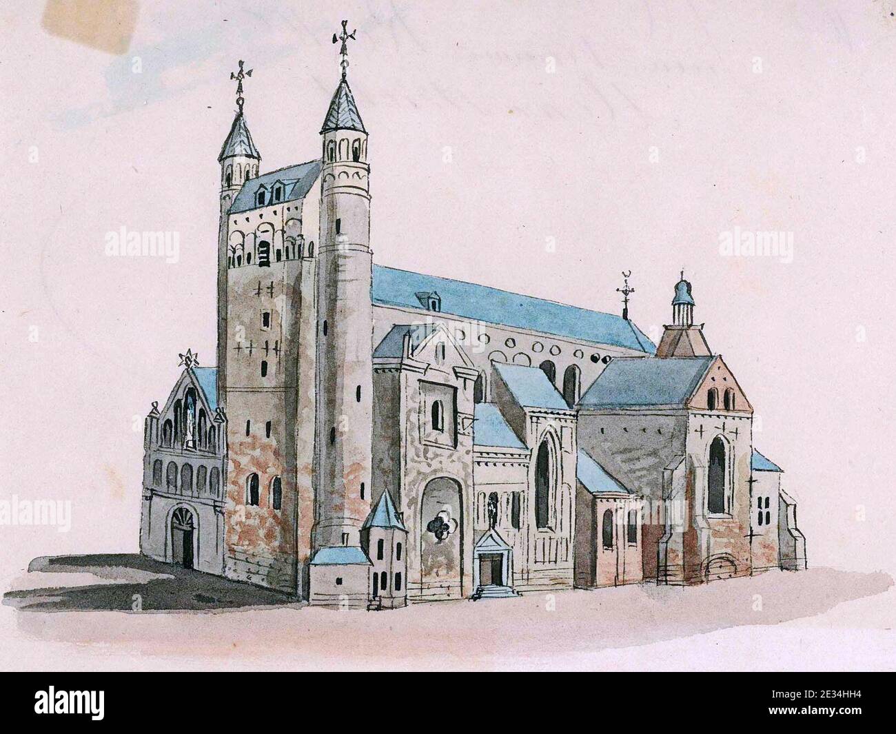 Maastricht, OLV-kerk (Ph v Gulpen, 1832 Stock Photo - Alamy
