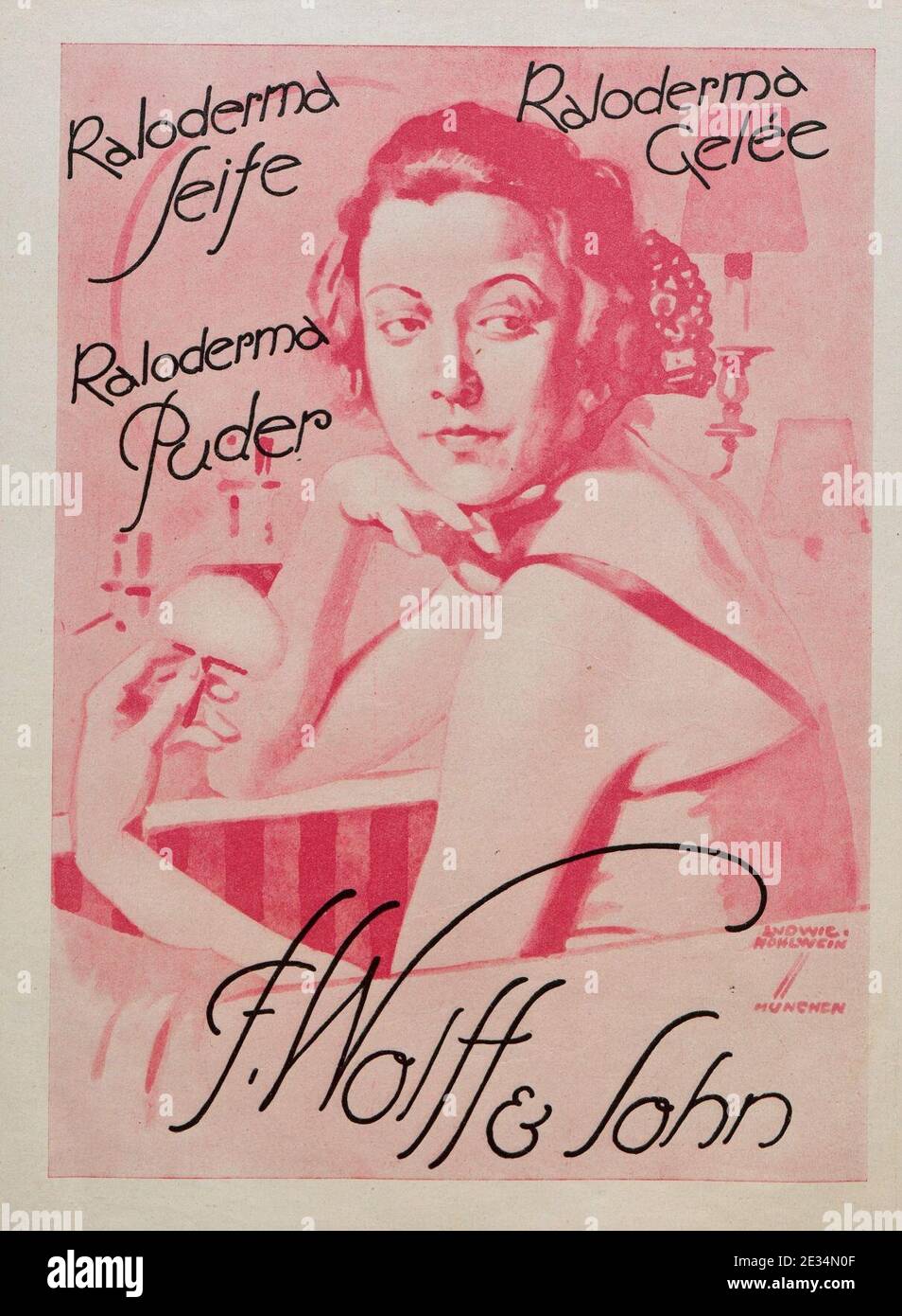 Ludwig Hohlwein - Kaloderma Seife, Gelée, Puder, 1924 Stock Photo - Alamy