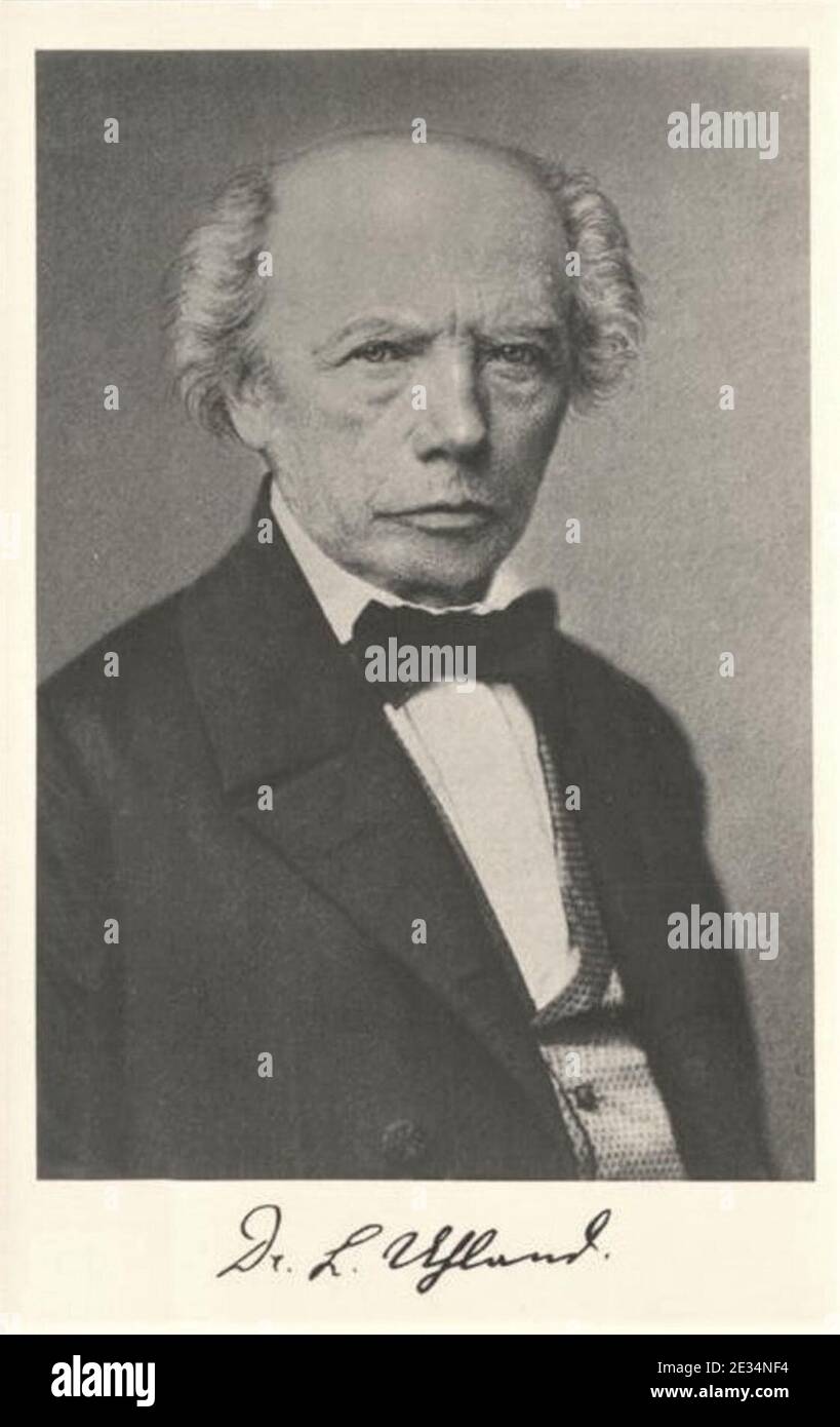 Ludwig Uhland (Sammelfotografie um 1860 Stock Photo - Alamy