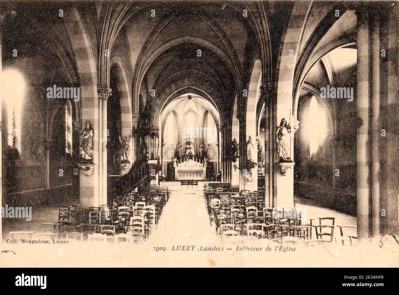 Luxey - église 5 Stock Photo - Alamy