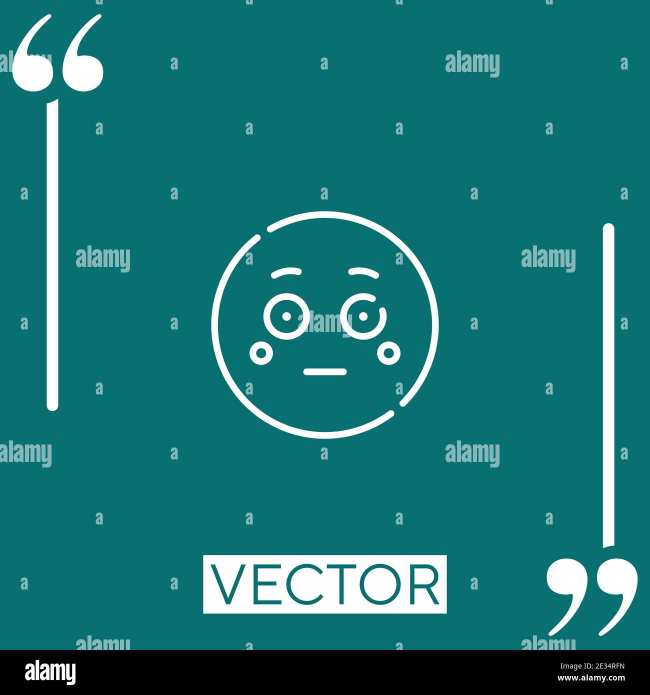 shy vector icon Linear icon. Editable stroke line Stock Vector Image ...