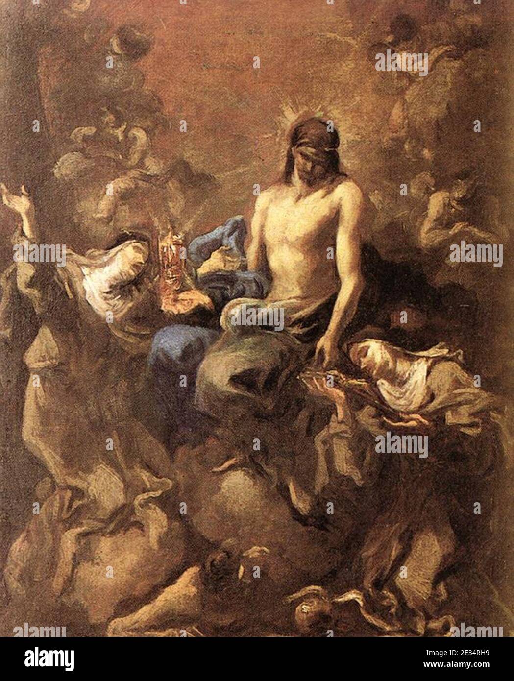 Alessandro Magnasco - Christ Adored by Two Nuns Stock Photo - Alamy