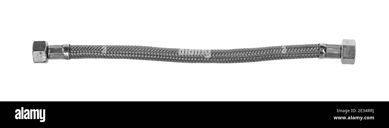 Reinforced hose isolated on white background Stock Photo - Alamy
