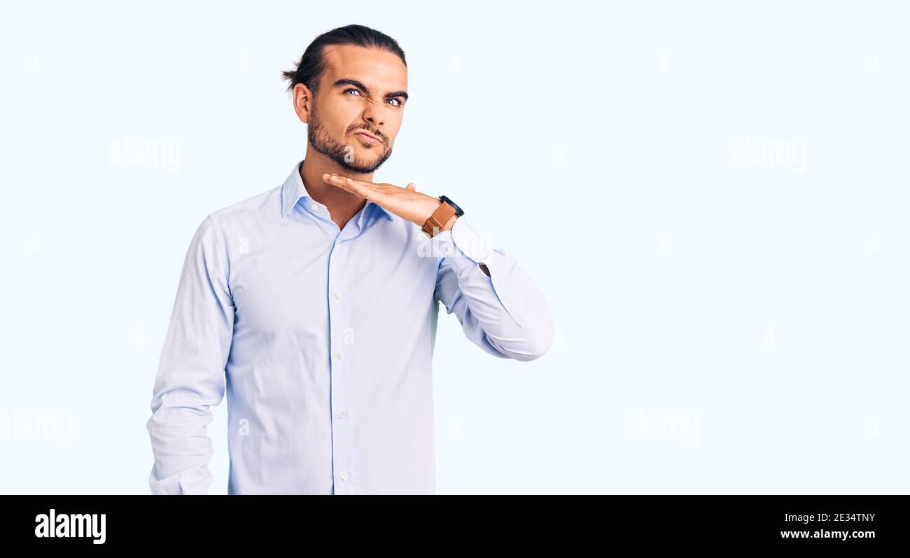 Cut throat gesture hi-res stock photography and images - Alamy