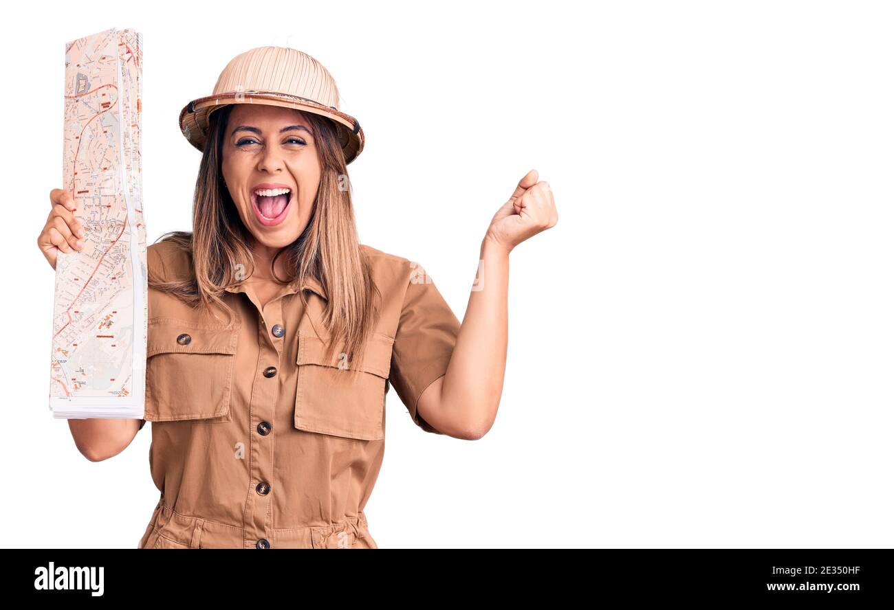 Female hiker map Cut Out Stock Images & Pictures - Alamy
