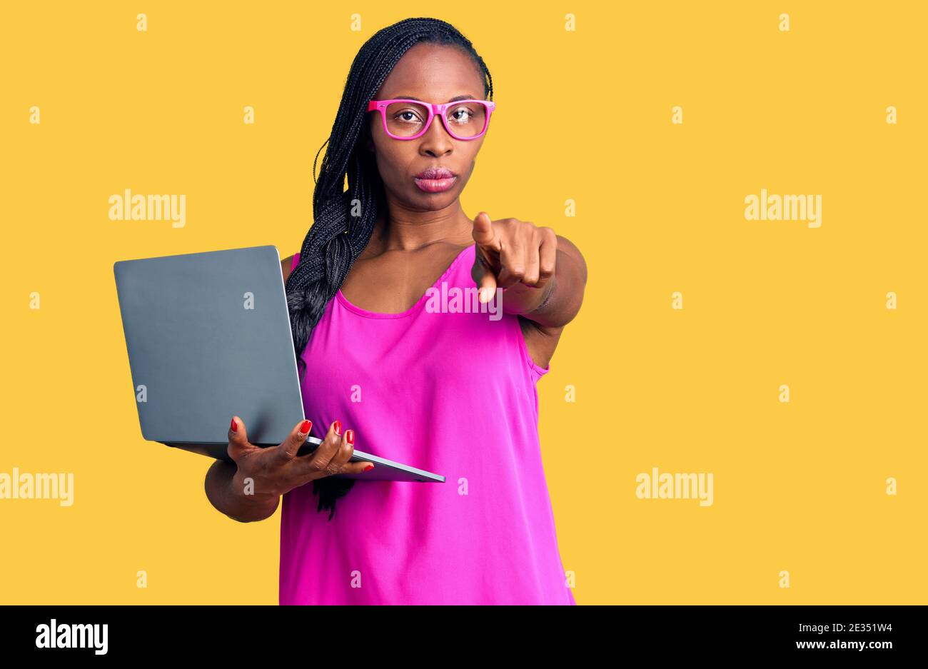 African american woman computer mad hi-res stock photography and images ...