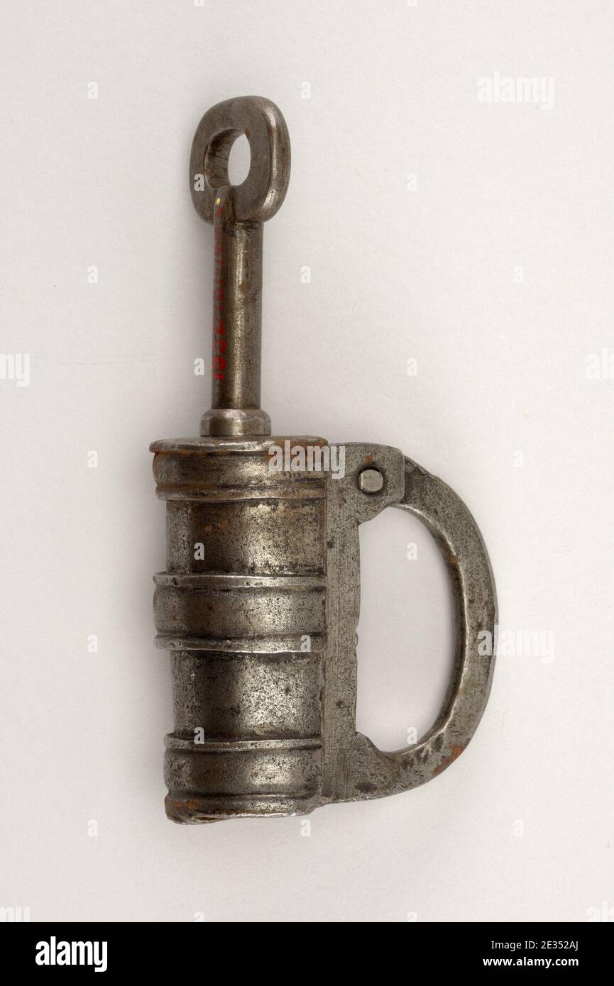 Lock With Turn Key, 17th century Stock Photo - Alamy
