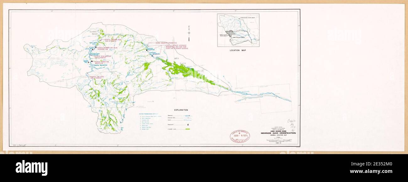 Seminoe dam wyoming map hi-res stock photography and images - Alamy