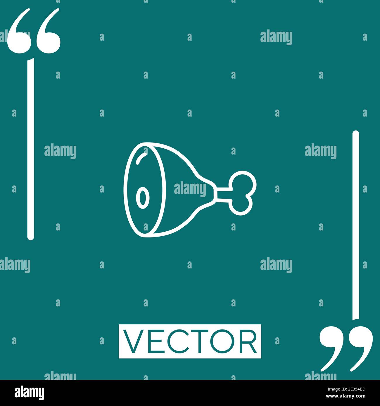 ham and bone vector icon Linear icon. Editable stroke line Stock Vector ...