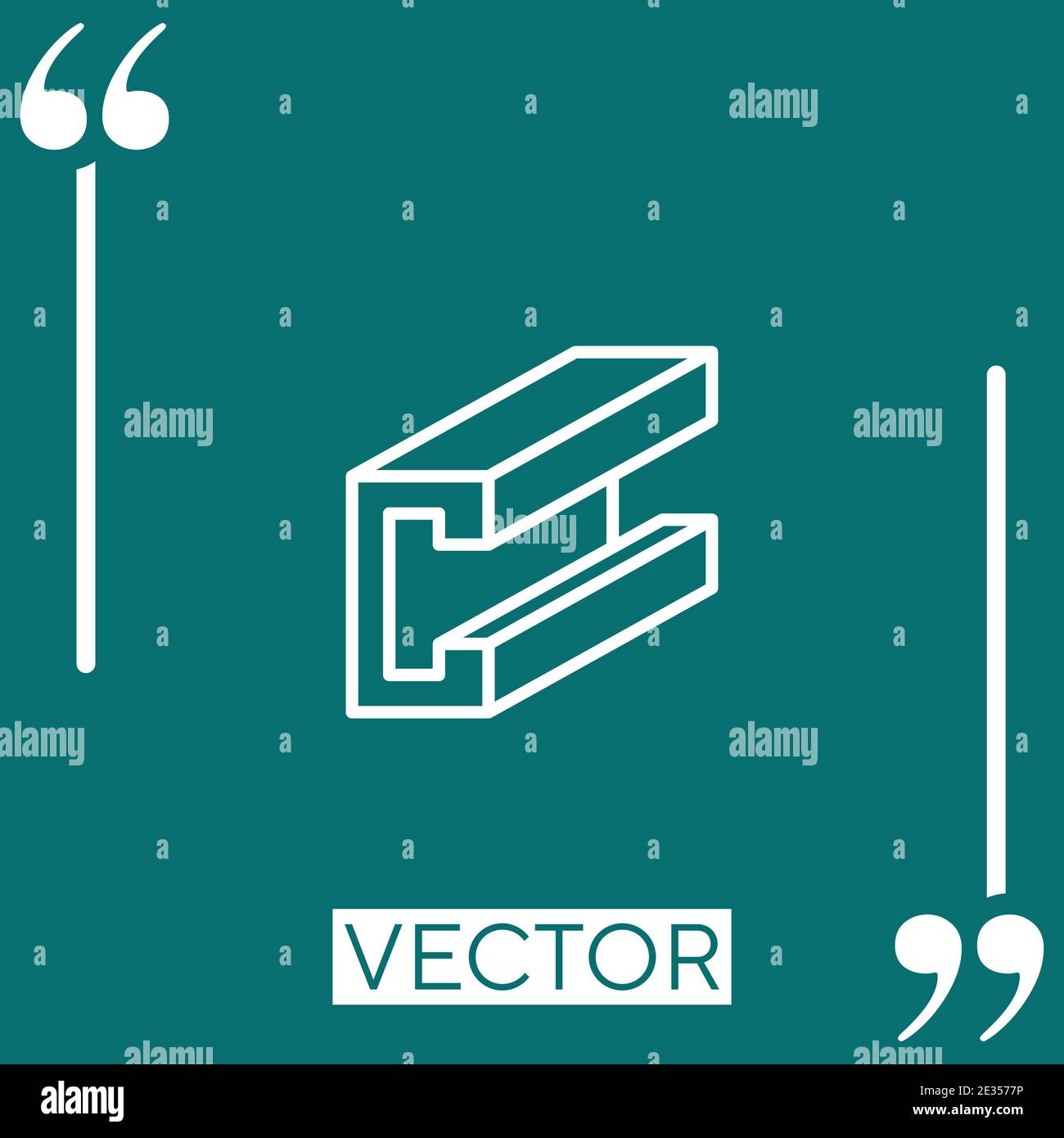 beam vector icon Linear icon. Editable stroke line Stock Vector Image ...