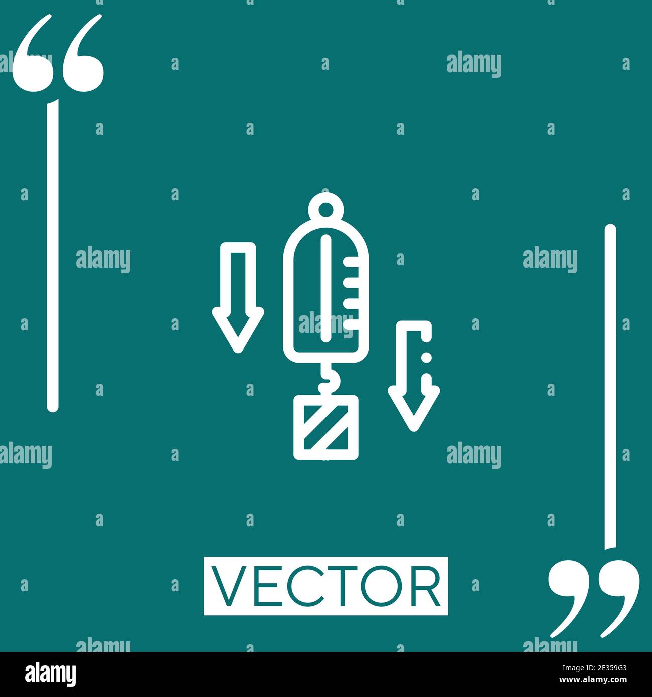 gravity vector icon Linear icon. Editable stroke line Stock Vector ...