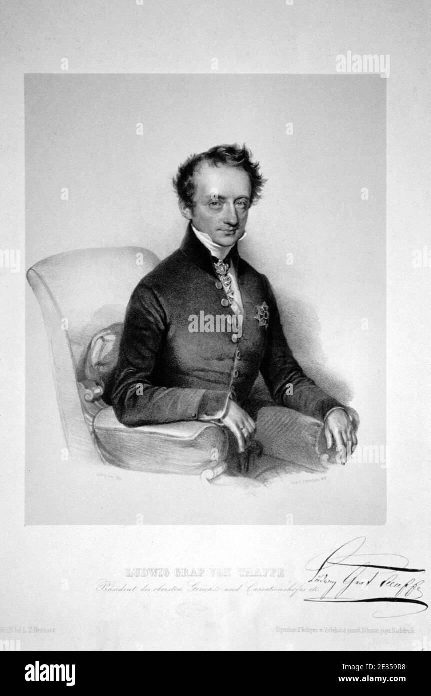 Ludwig Graf Taaffe Litho Stock Photo - Alamy