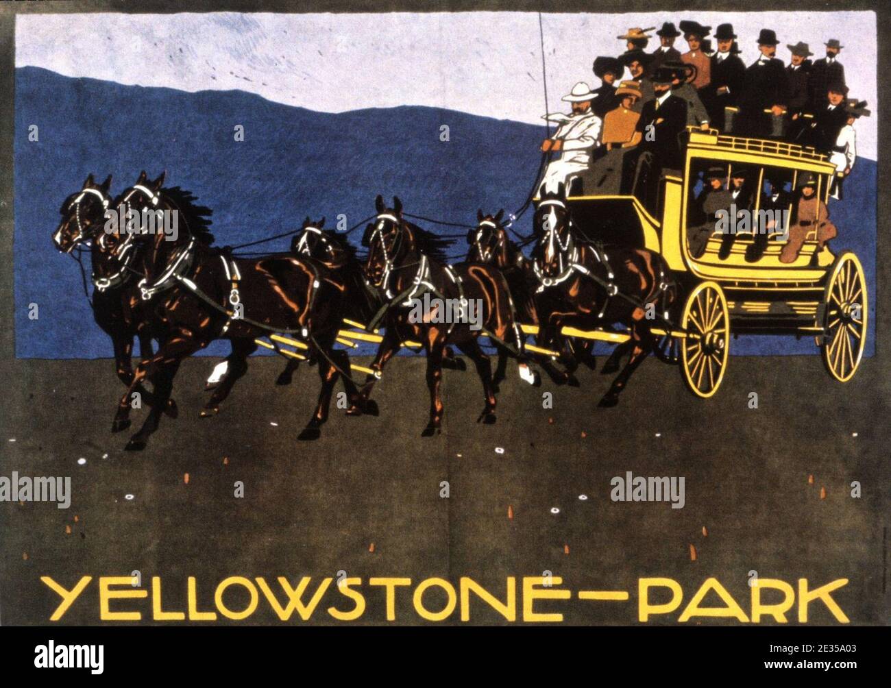 Ludwig Hohlwein, Yellowstone Park, 1910, poster Stock Photo - Alamy