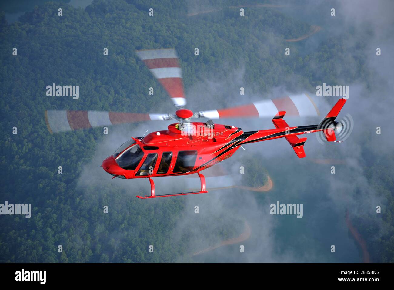 Bell 407 Civil/Military Single engine Utility Helicopter Stock Photo ...