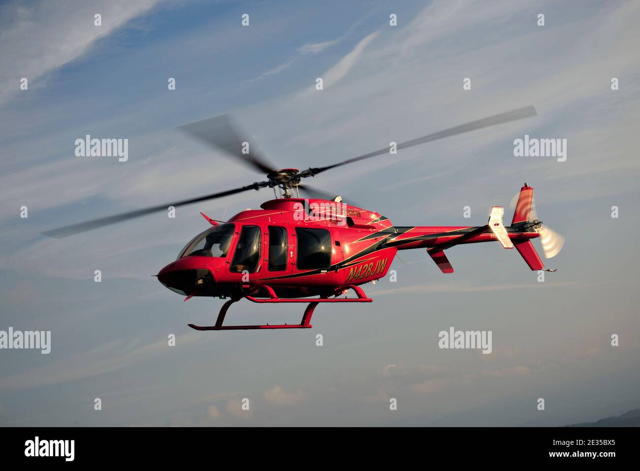 Bell 407 Civil/Military Single engine Utility Helicopter Stock Photo ...