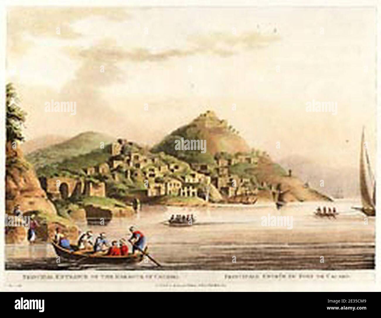 Luigi Mayer The Harbor At Cacamo Stock Photo - Alamy