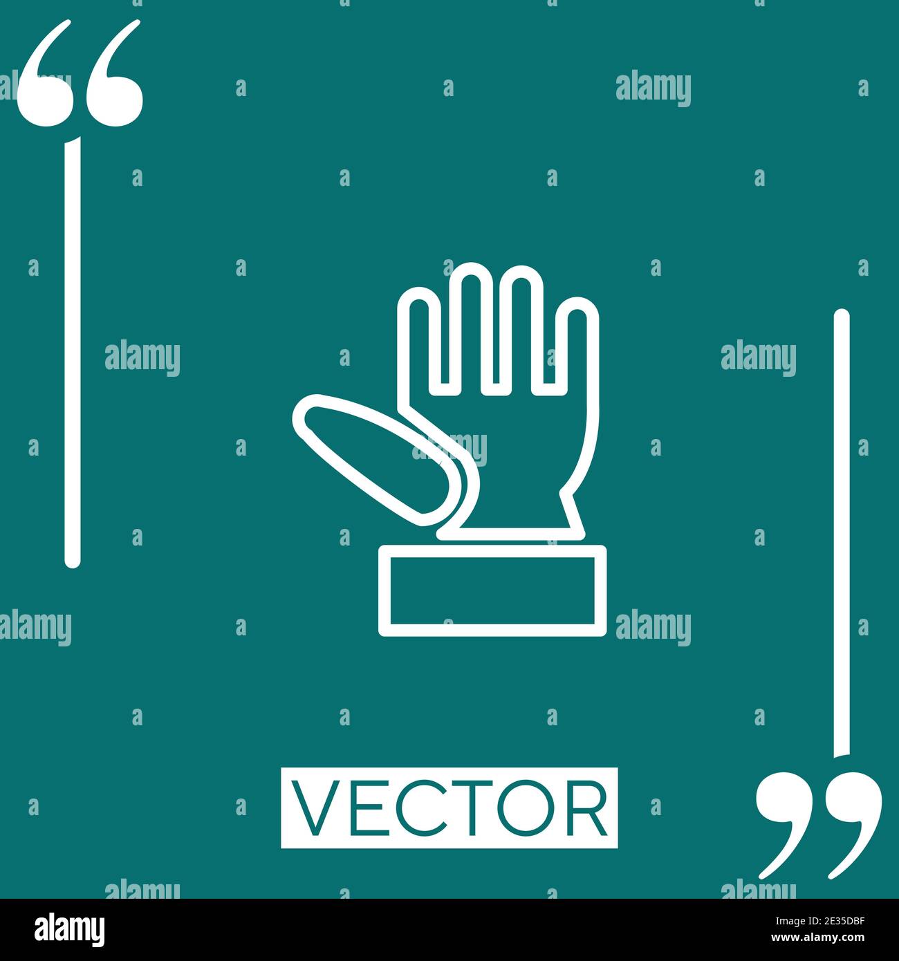 right glove outline vector icon Linear icon. Editable stroke line Stock ...