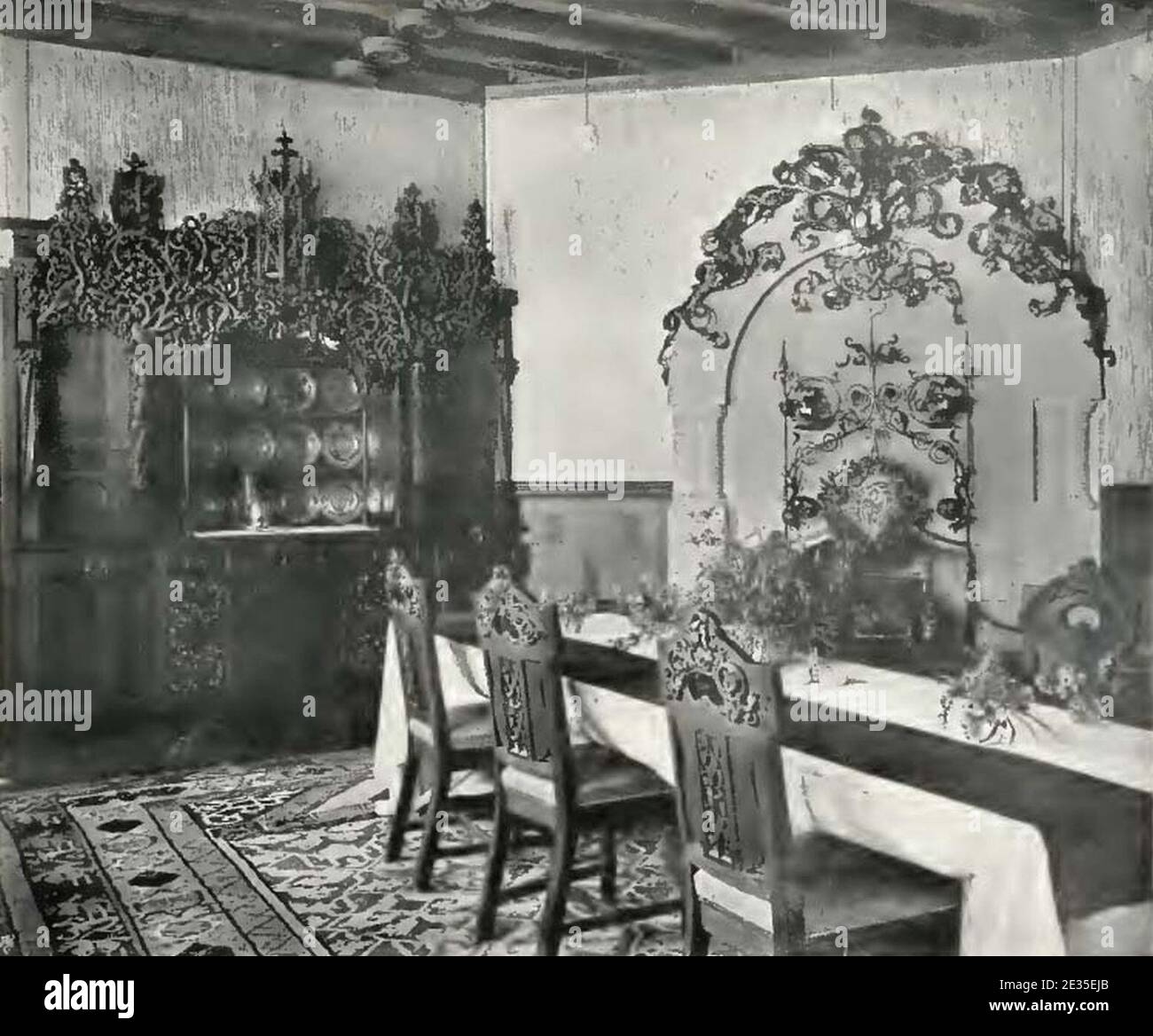 Lululaund - The Dining Room (A.L. Baldry 1901, facing p.102 Stock Photo ...