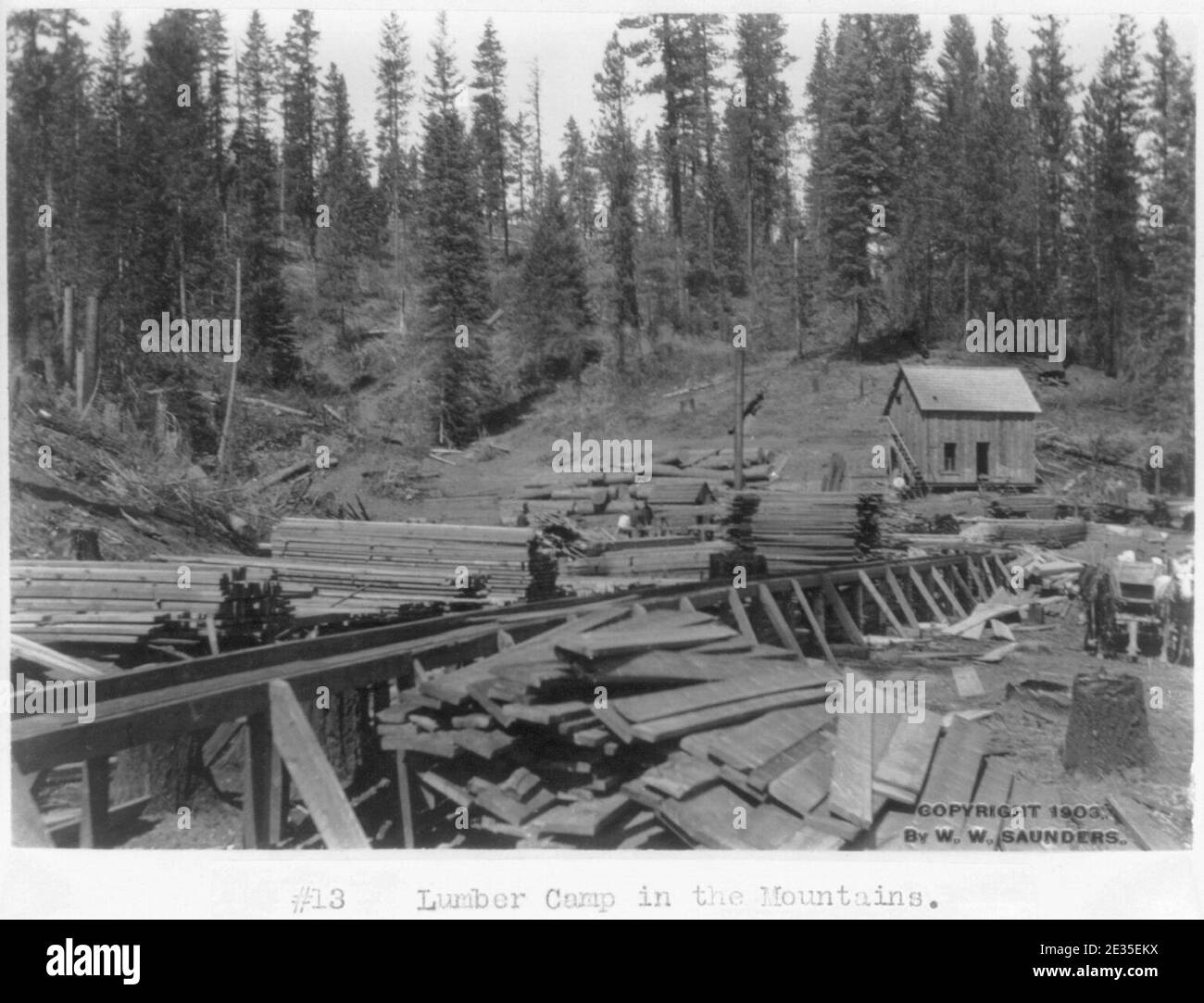 Lumber camp Black and White Stock Photos & Images - Alamy