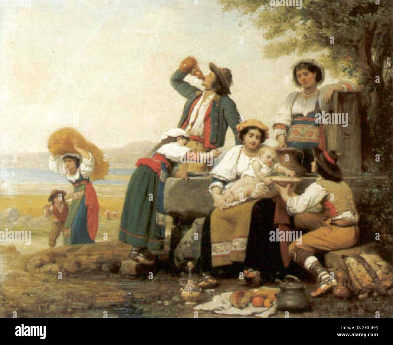 Lunch of a neapolitan peasant family - Celestin Joseph Blanc (1818 ...