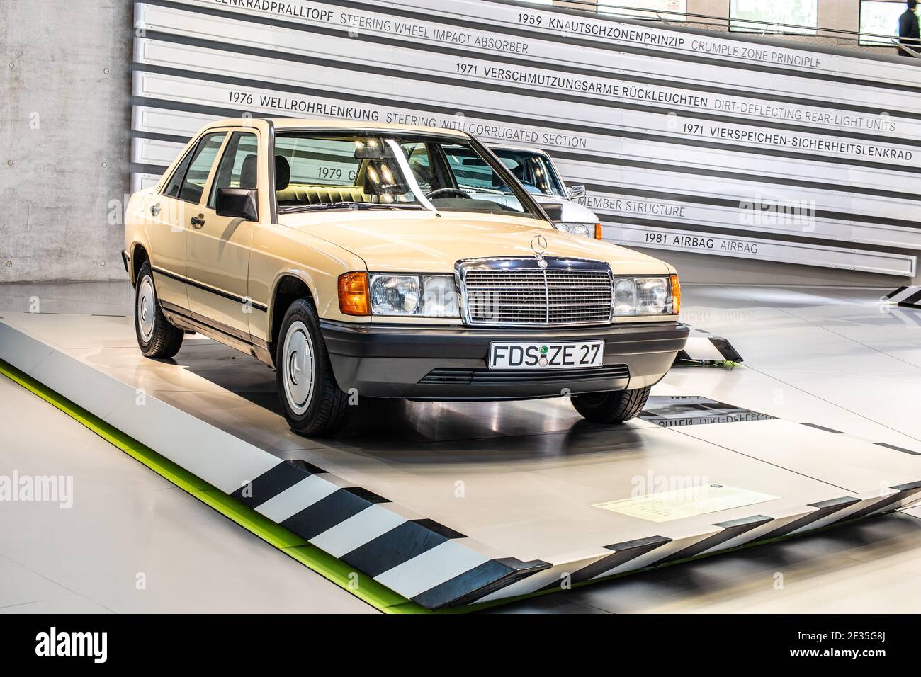 STUTTGART, GERMANY, 2019: 1984 Mercedes-Benz 190E Baby-Benz in the ...