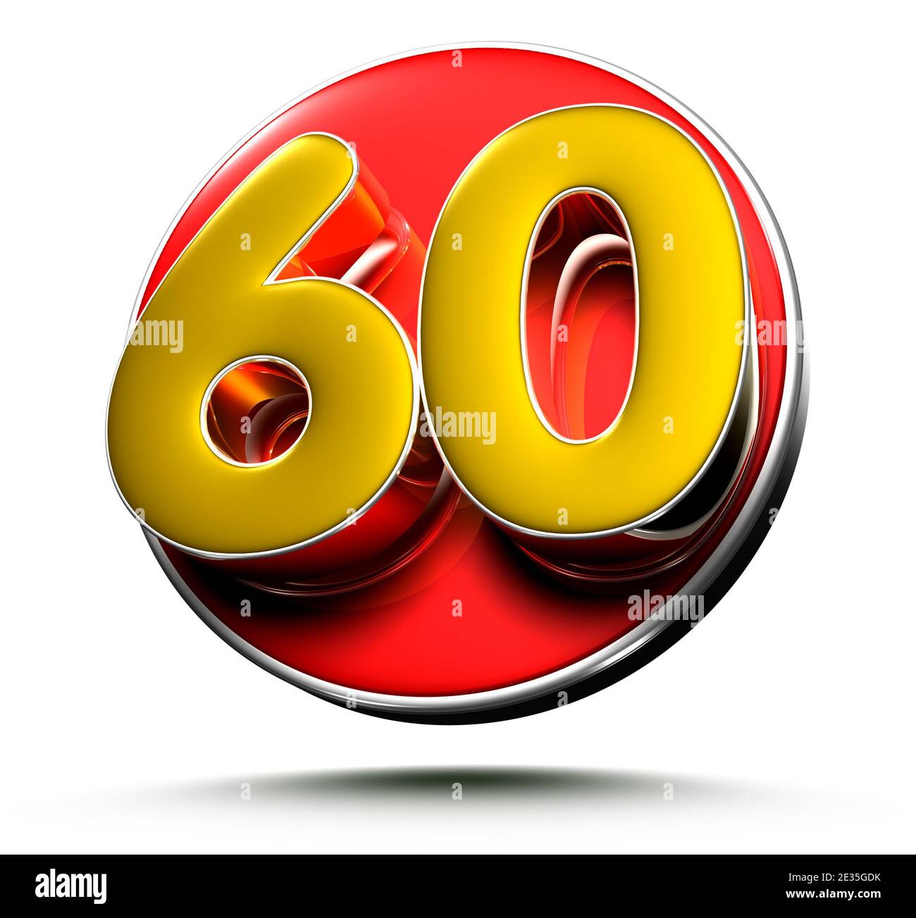3d number 60 hi-res stock photography and images - Alamy