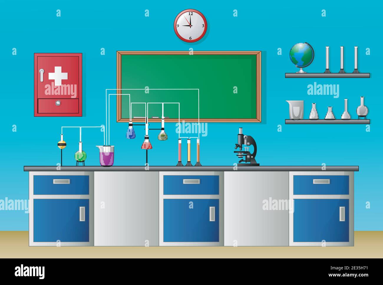 Laboratory Room Cartoon