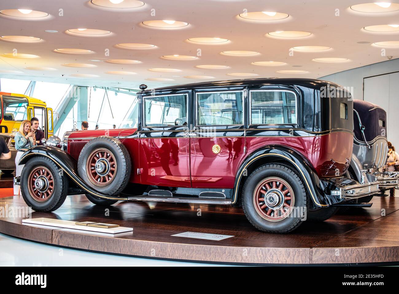STUTTGART, GERMANY, 2019: Mercedes-Benz exhibition with vintage ...