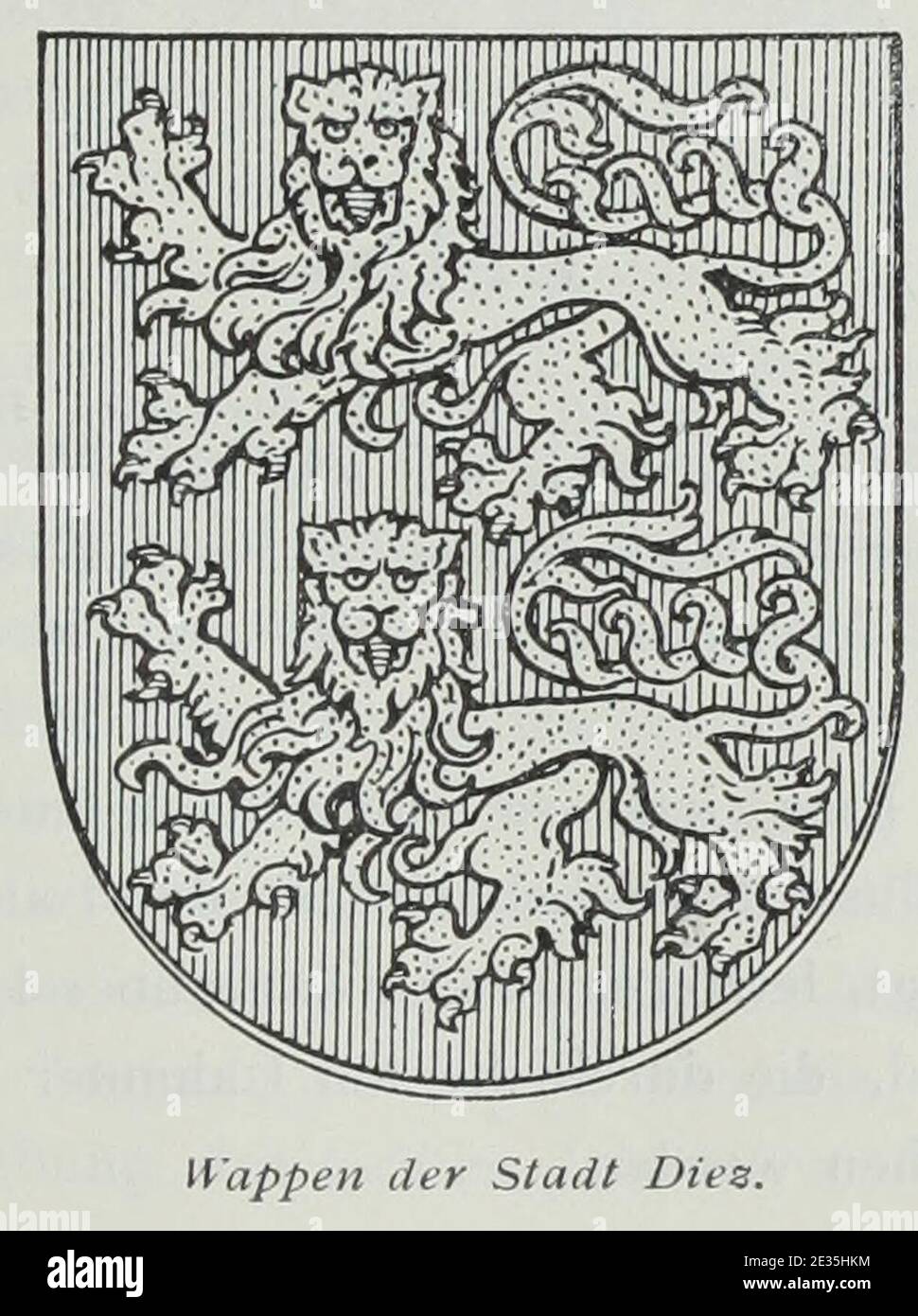 Luthmer III-168a-Wappen der Stadt Diez Stock Photo - Alamy