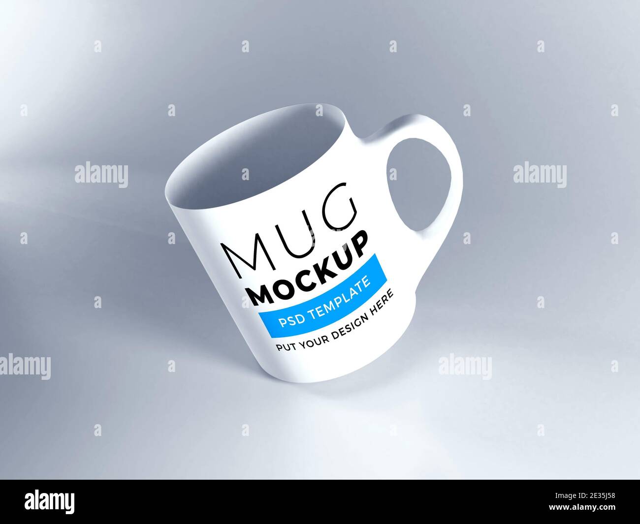 Realistic Mug 3D Illustration Mockup Scene on Isolated Background Stock ...
