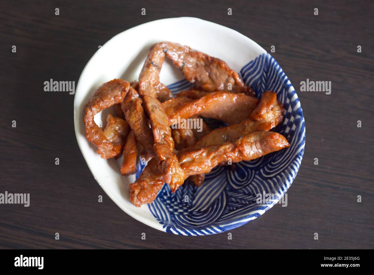 Thai street food of a sun dried beef Stock Photo - Alamy