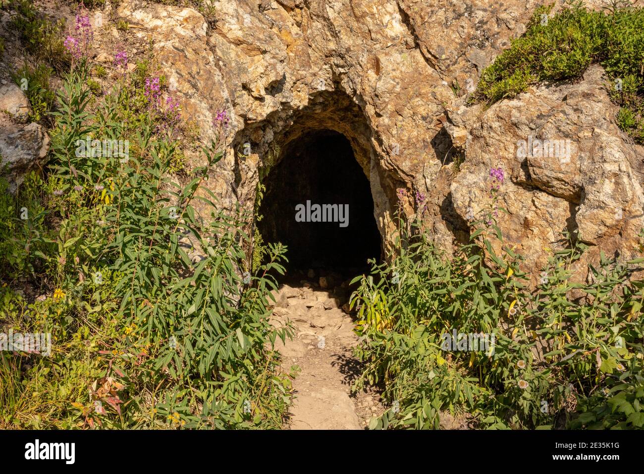 Entrance to Small Cave Below Windsor Lake in Coloardo Mountains Stock ...