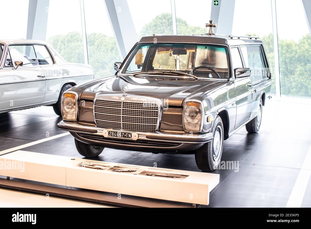STUTTGART, GERMANY, 2019: Mercedes-Benz exhibition with vintage ...