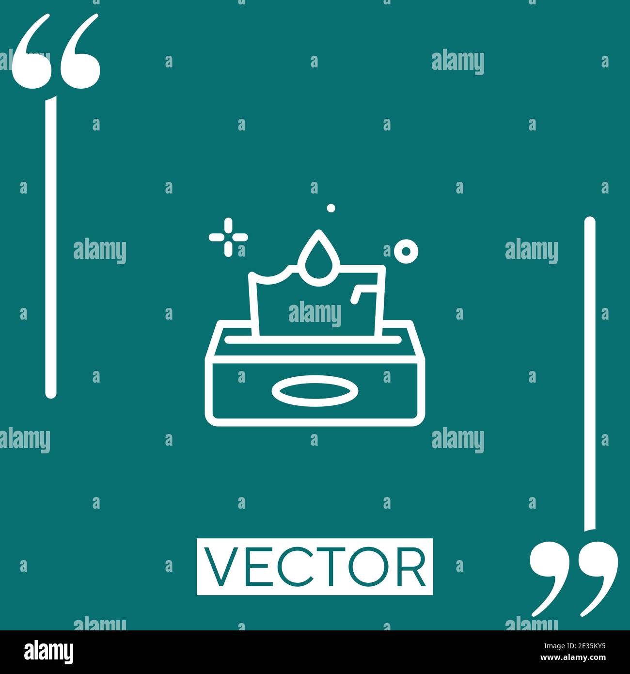 wet wipes vector icon Linear icon. Editable stroke line Stock Vector ...