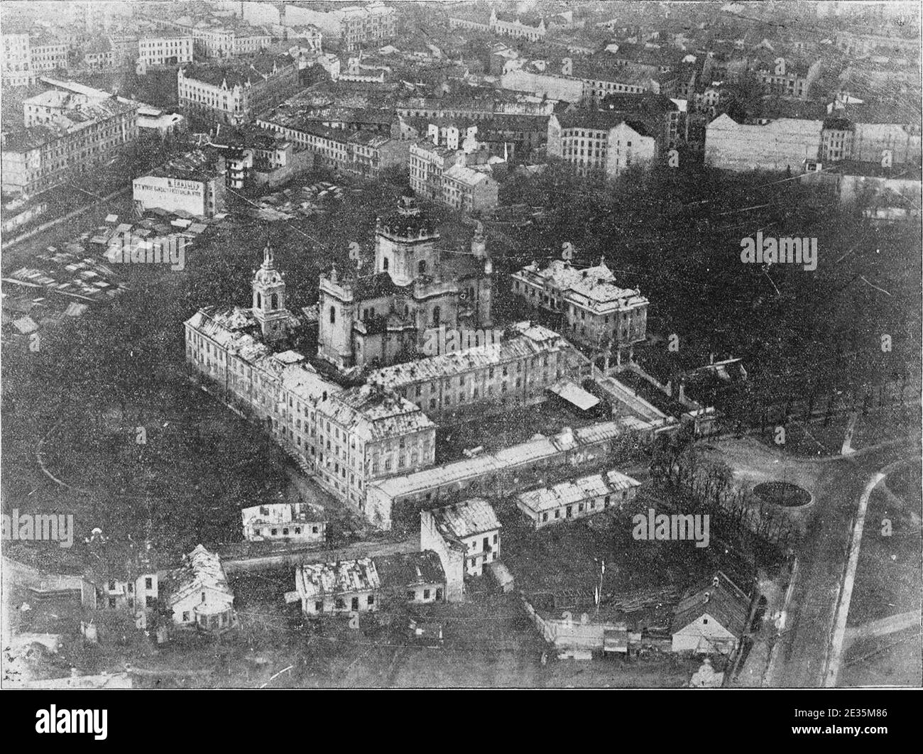Lwow (Lviv). Aerial photo- Cathedral of St. George Stock Photo - Alamy