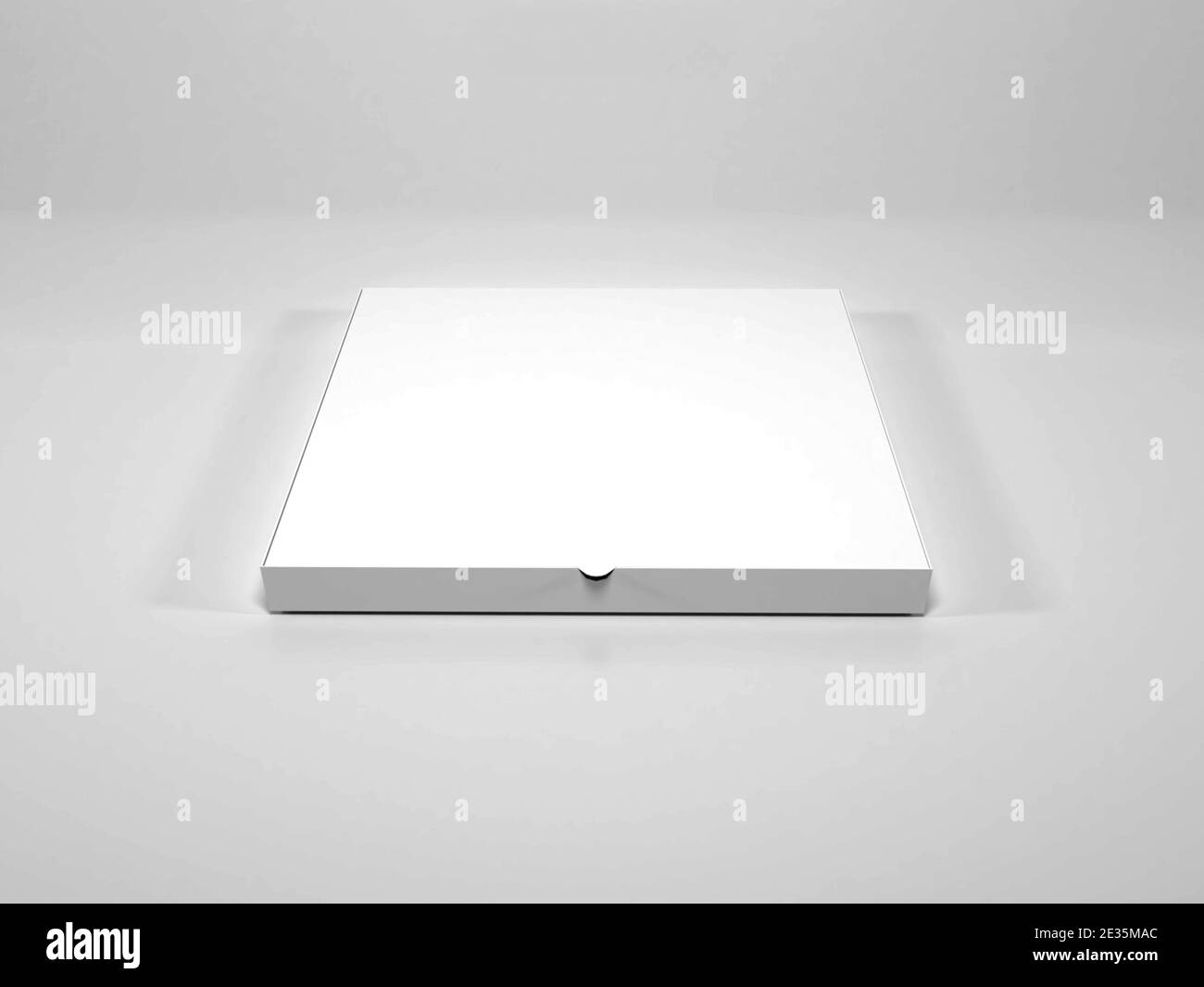 Realistic Pizza Box 3D Illustration Mockup Scene on Isolated Background ...